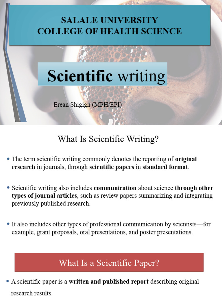 Lecture 1 - Scientific Writing | PDF | Academic Journal | Open Access
