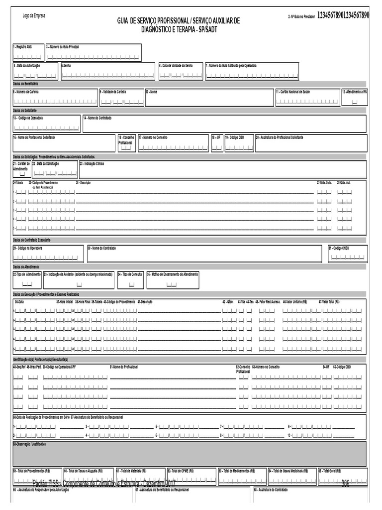 Guia de Serviço Profissional SADT | PDF | Medicina Clínica | Remédio