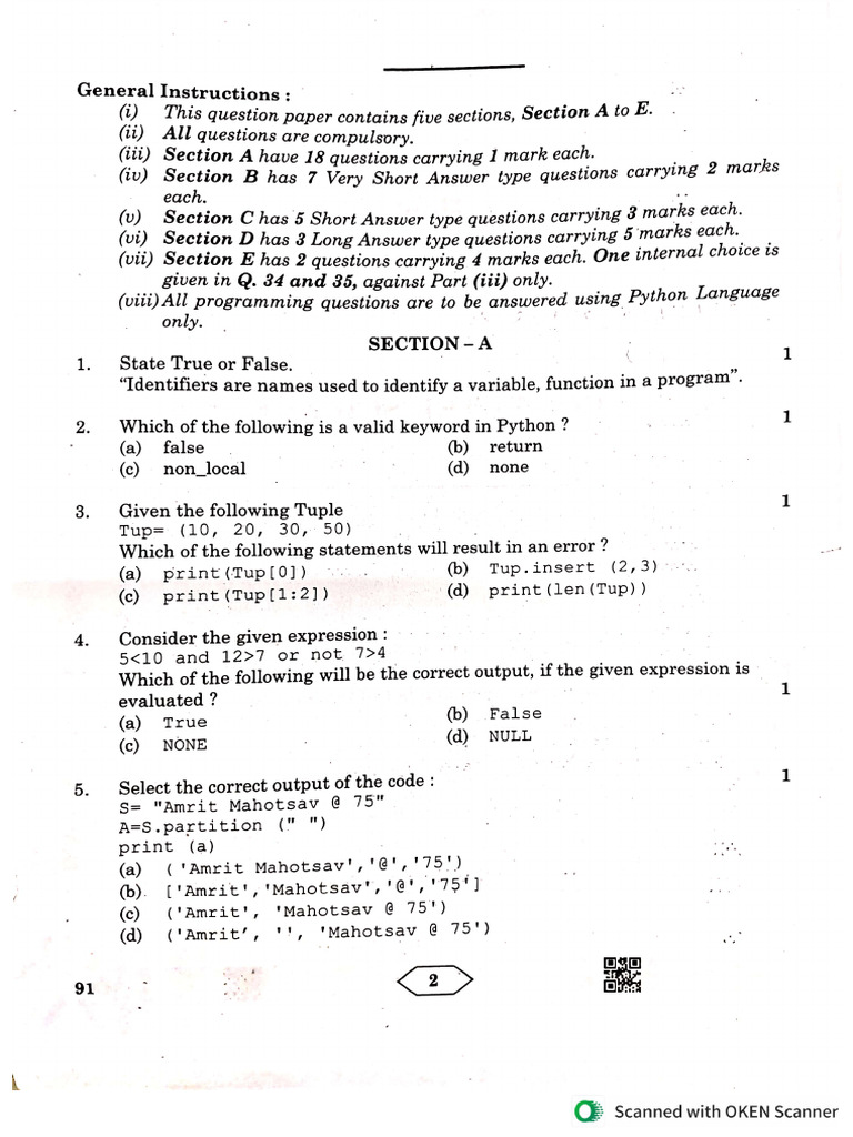 12 Cs Board Paper 2022-23 | PDF
