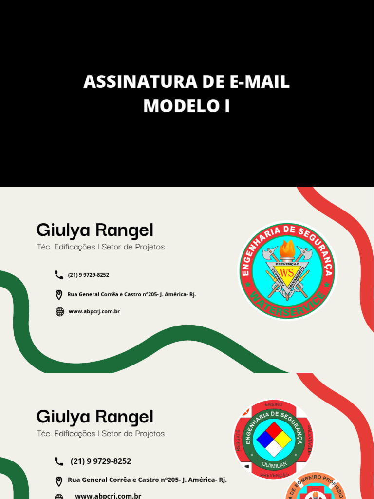 Assinaturas de E-Mail - Modelo | PDF
