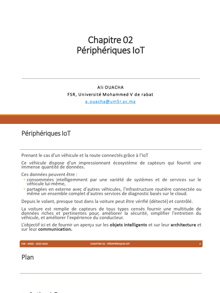 Périphériques IoT : Architecture et Fonctionnalités | PDF | Internet des objets | Système d ...