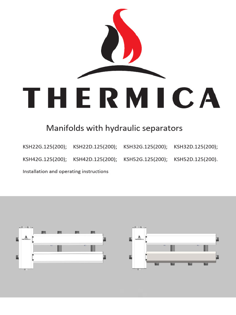 THERMICA Manifolds with hydraulic separators | PDF | Safety | Coolant