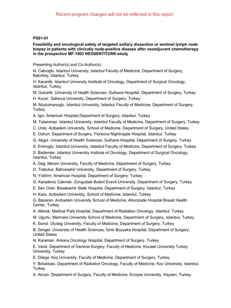 2023 SABCS Abstract Report | PDF | Clinical Medicine | Neoplasms