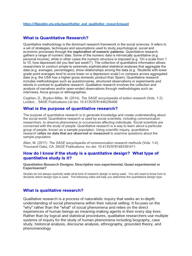 Quantitive and Qualitatitve Research Methods | PDF | Quantitative ...