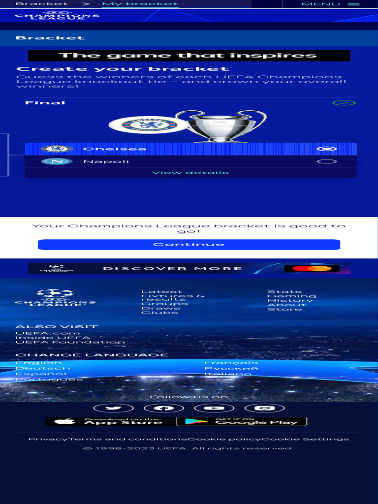 Bracket UEFA Champions League | PDF