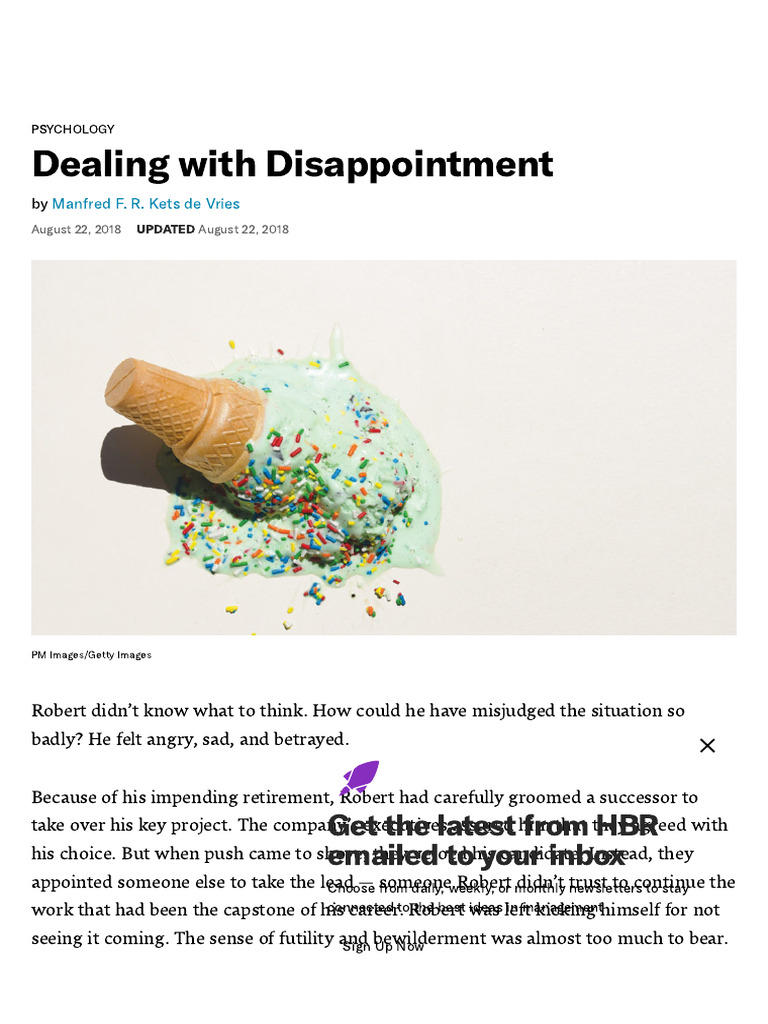 Dealing with Disappointment | PDF | Anger | Feeling