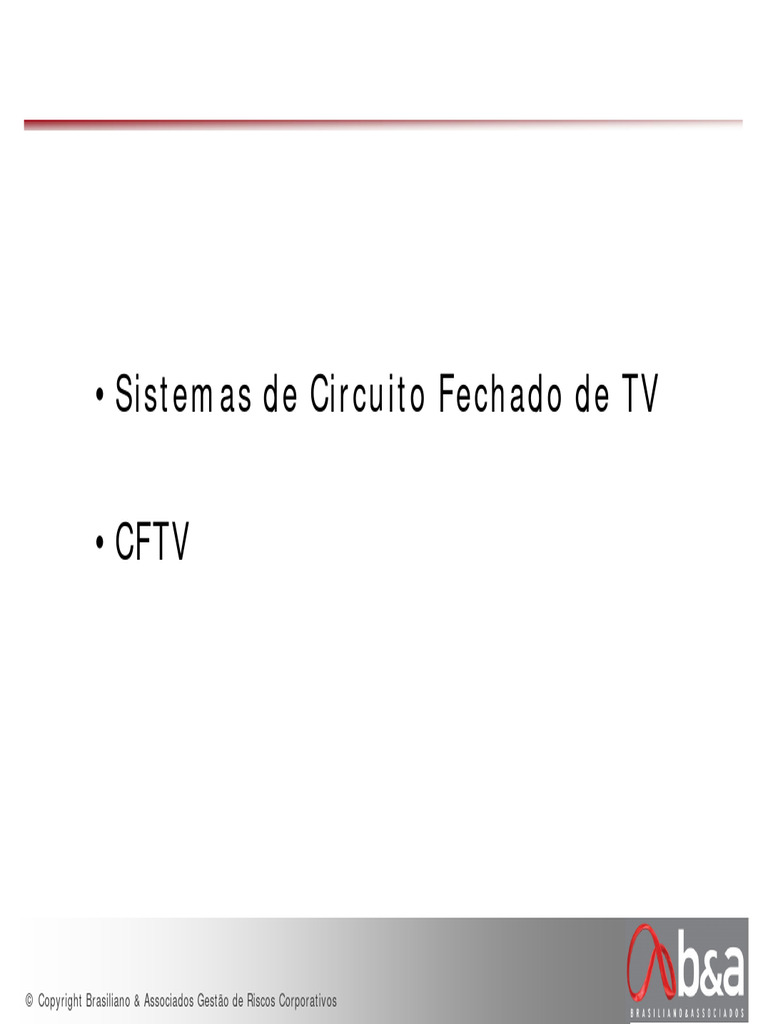 1 - CFTV | PDF | Câmera | Dispositivo de carga acoplada