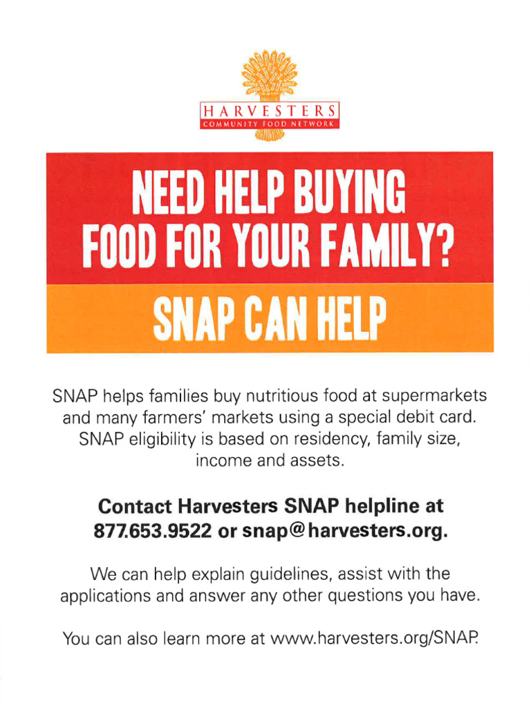 Harvesters Snap Assistance | PDF