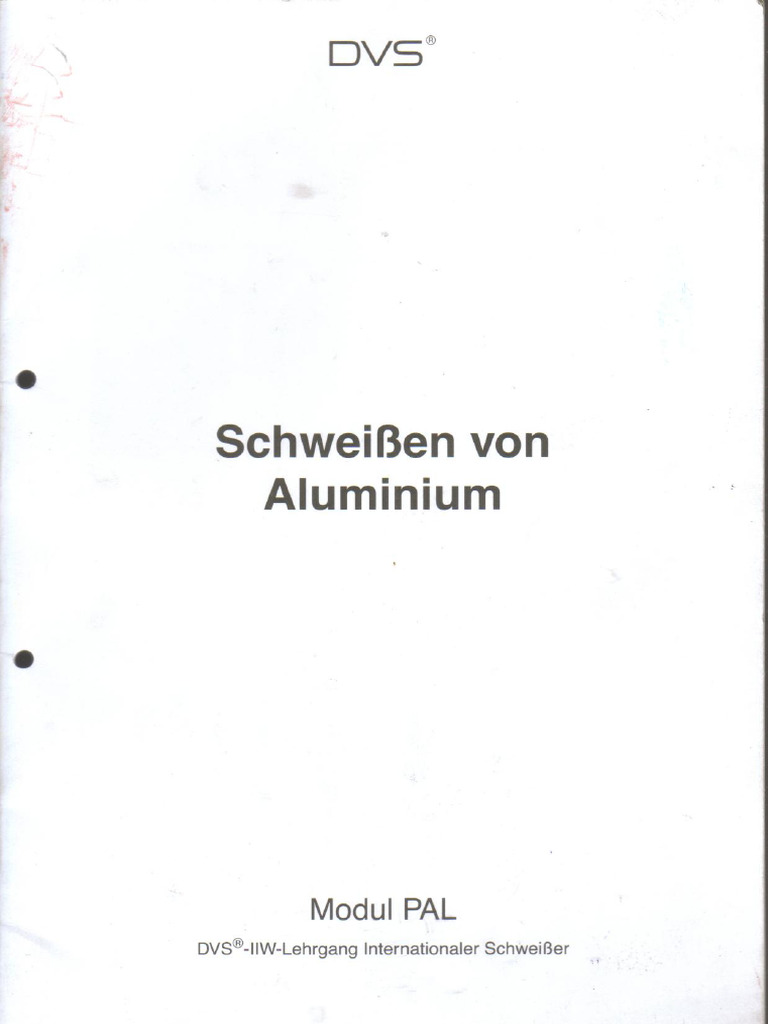 Schweißen Von Aluminium - Modul PAL | PDF