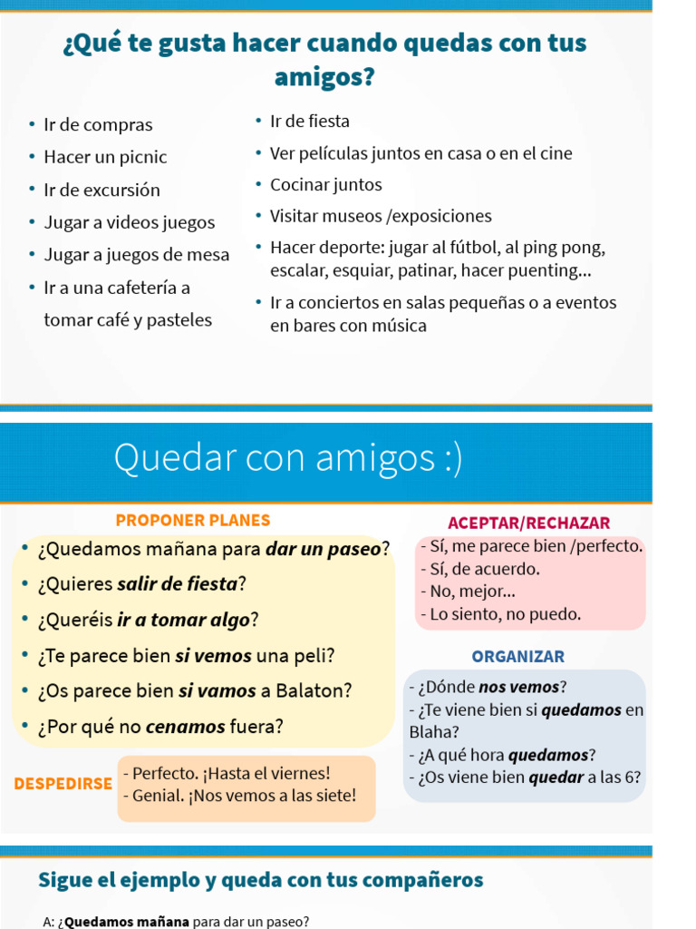 Quedar Con Amigos | PDF
