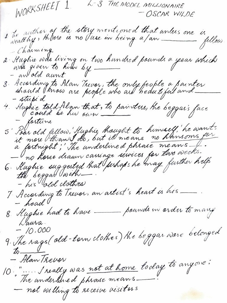 l3 Model Millionaire Extra Questions | PDF