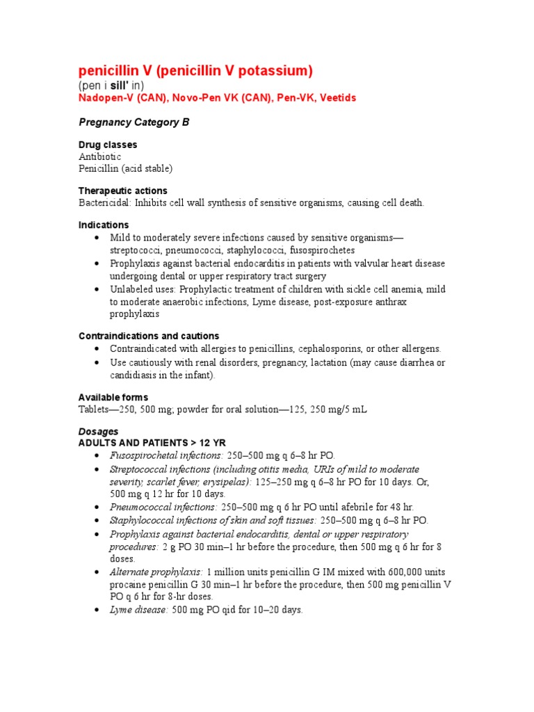 Penicillin V | PDF | Penicillin | Medical Specialties