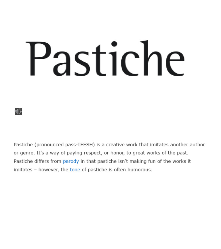 Pastiche | PDF