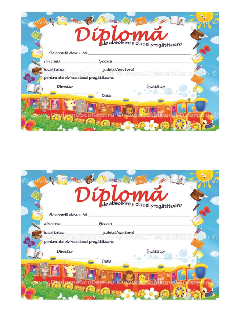 diploma Clasa pregatitoare | PDF