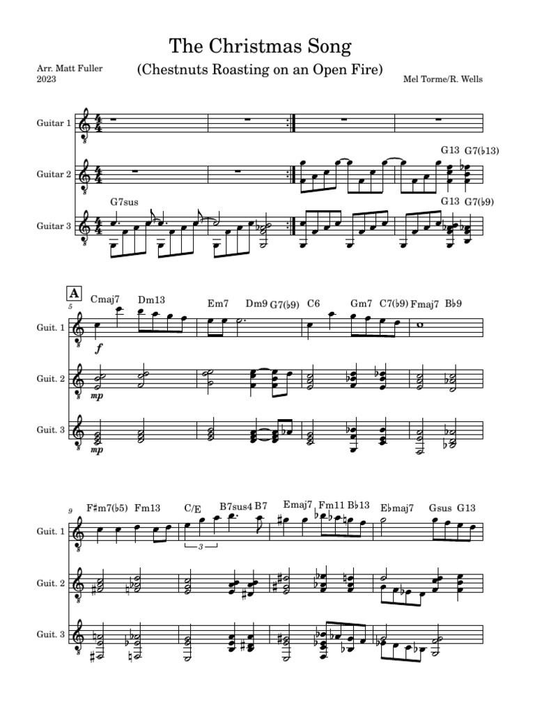 The Christmas Song Guitar Trio (Chestnuts) | PDF