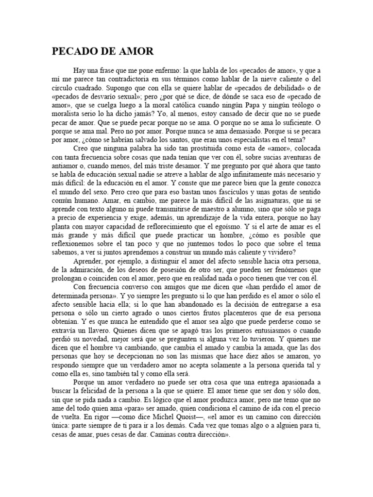 Pecado De Amor Pdf Amor Pecado