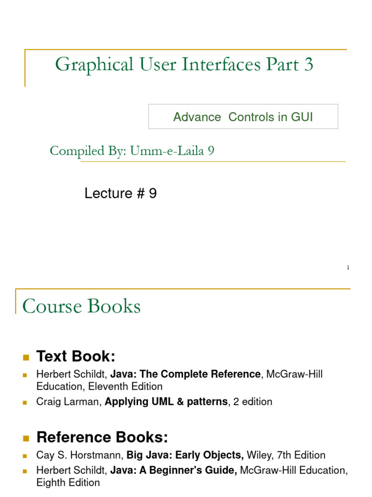 Lecture 9 Gui Jtable Jlist Jscrollbar Pdf Object Oriented Programming Object Computer 8666