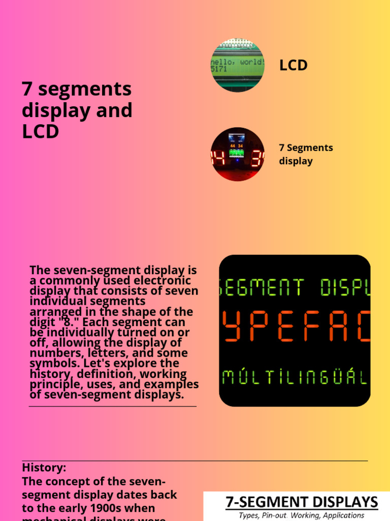 7 Segments Display and LCD | PDF | Liquid Crystal Display | Liquid Crystal