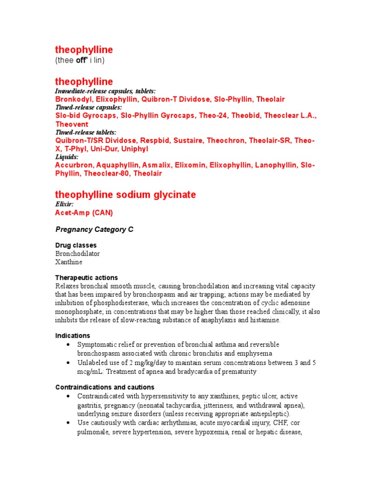 Theophylline | Dose (Biochemistry) | Heart Failure