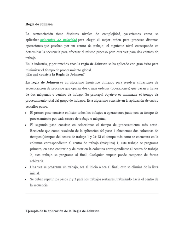 Regla de Johnson | PDF | Computadoras