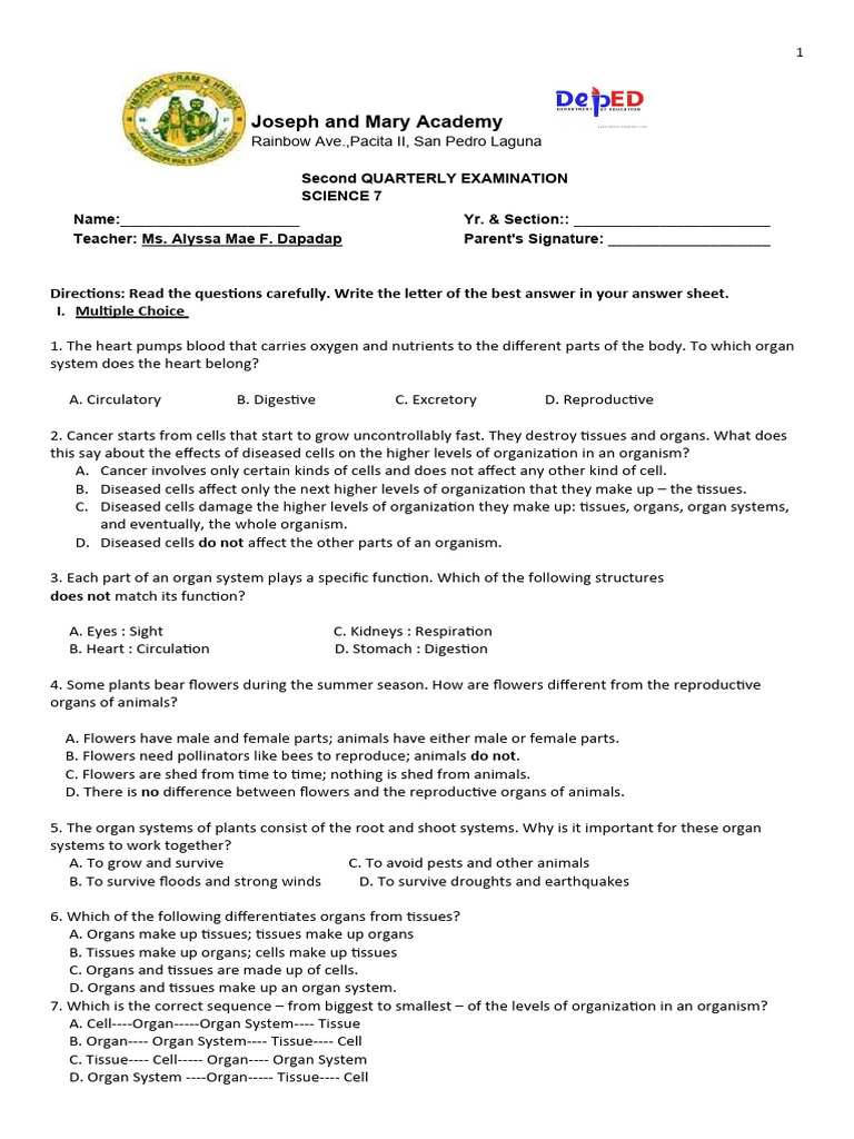 Q3_SCI7 | PDF | Reproduction | Sexual Reproduction