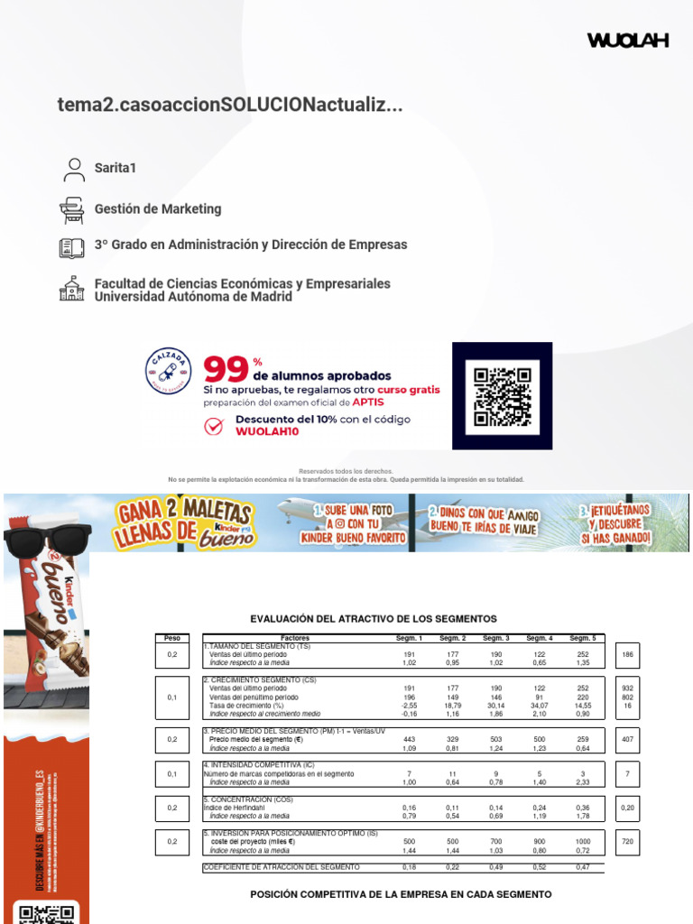 Solucion PDF CASO SELECCIÓN DE SEGMENTOS OBJETIVO | PDF