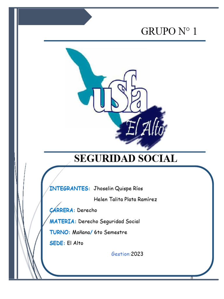 Seguridad Ssocial GRUPO | Descargar gratis PDF | Pensión | Bienestar