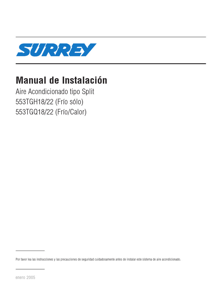 553TG (H Q) Manual5500friocalor | PDF | Bomba | Enchufes y tomas de corriente alterna