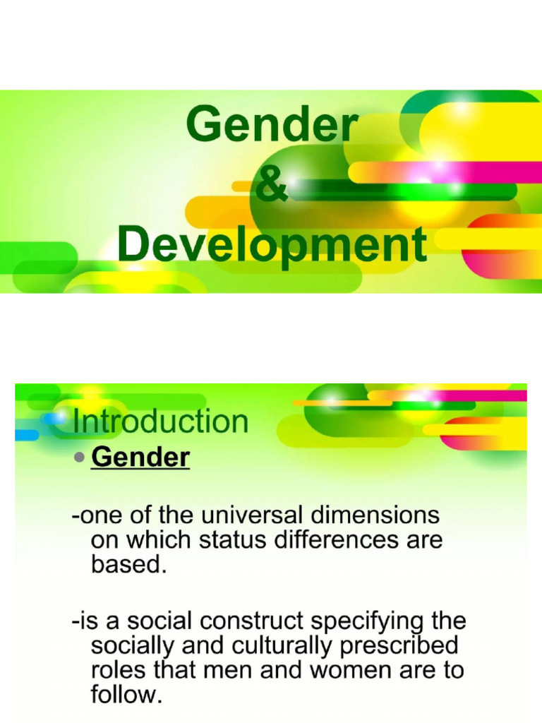 Gender & Development | PDF