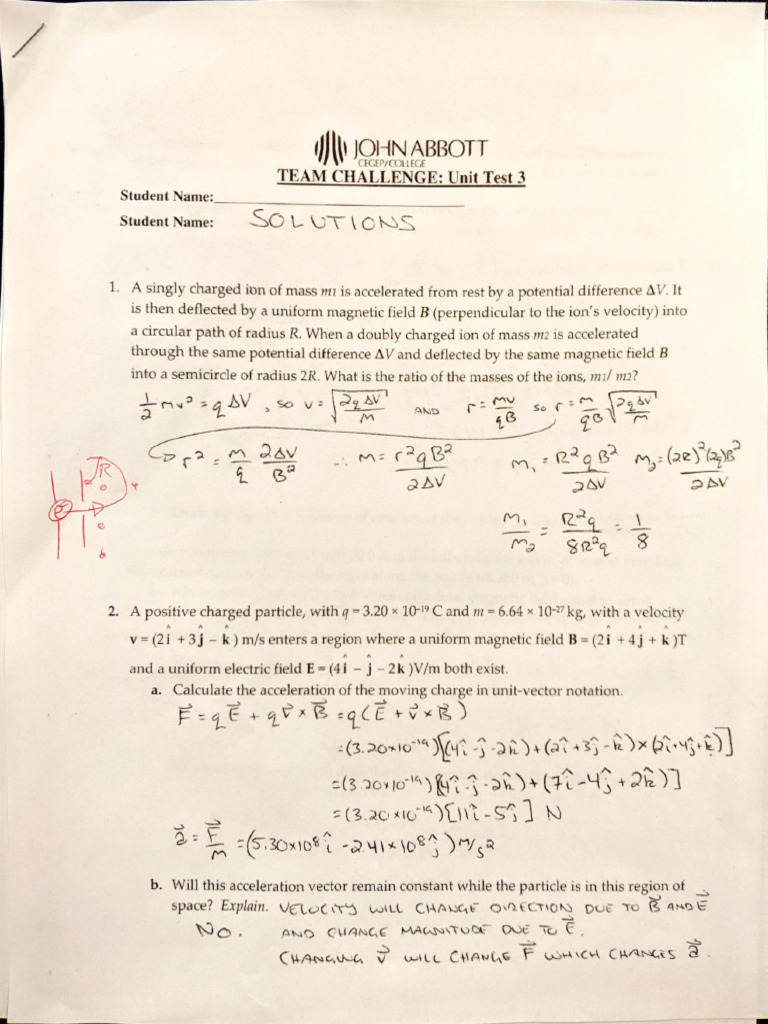 Unit 3 Practice Solutions | PDF
