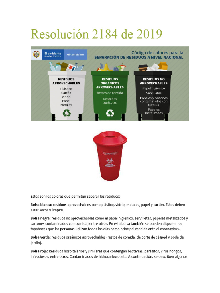 Resolución 2184 de 2019 | PDF
