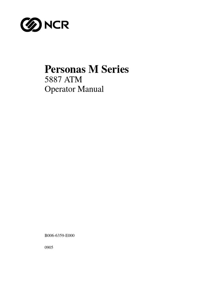 Personas M Series: 5887 ATM Operator Manual | PDF | Finance & Money ...
