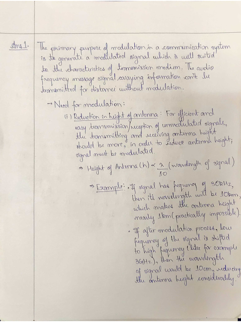 Notes Analog Communication | PDF