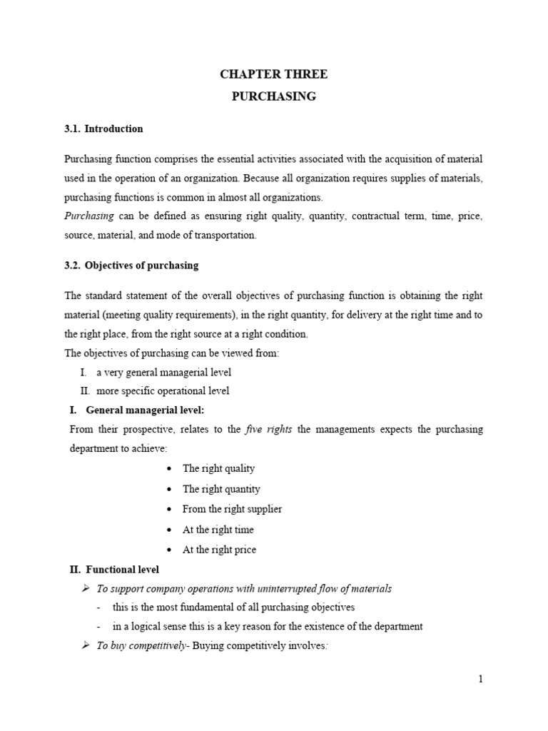 CH-3 Materials MGMT | PDF | Procurement | Inventory