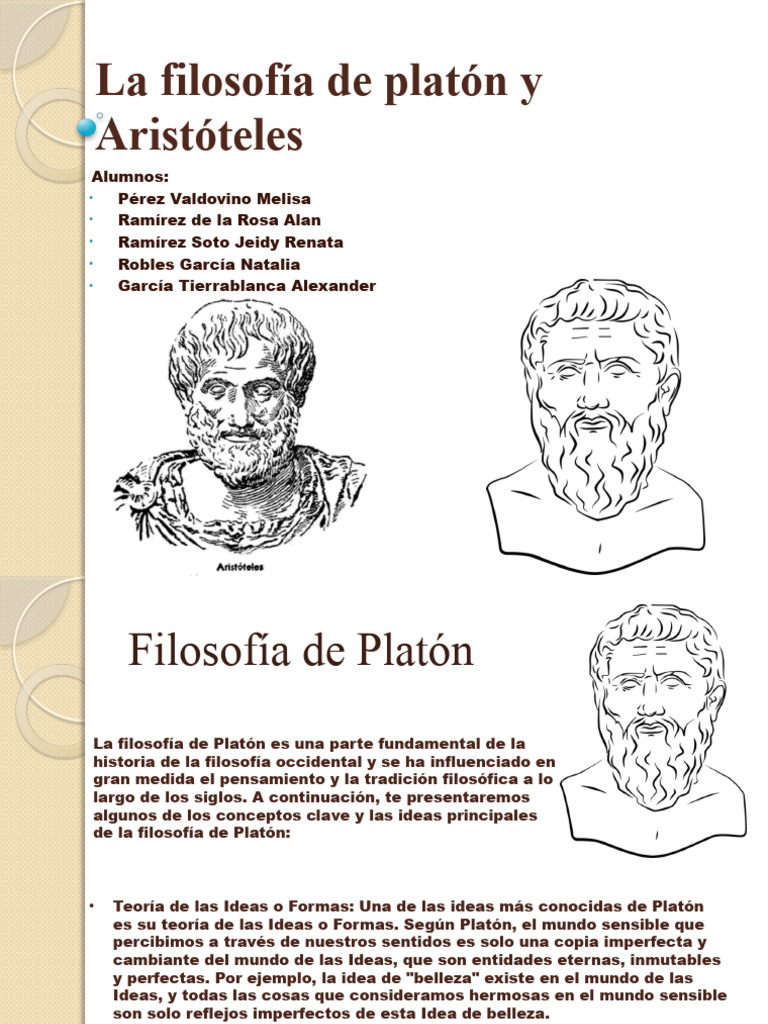 La Filosofía de Platón y Aristóteles | PDF | Platón | Aristóteles