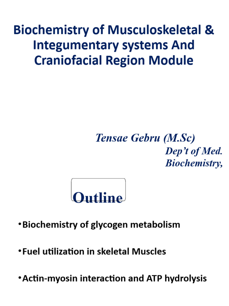 Biochemistry of Musculoskeletal Module by TG Dec 4 2023 | PDF