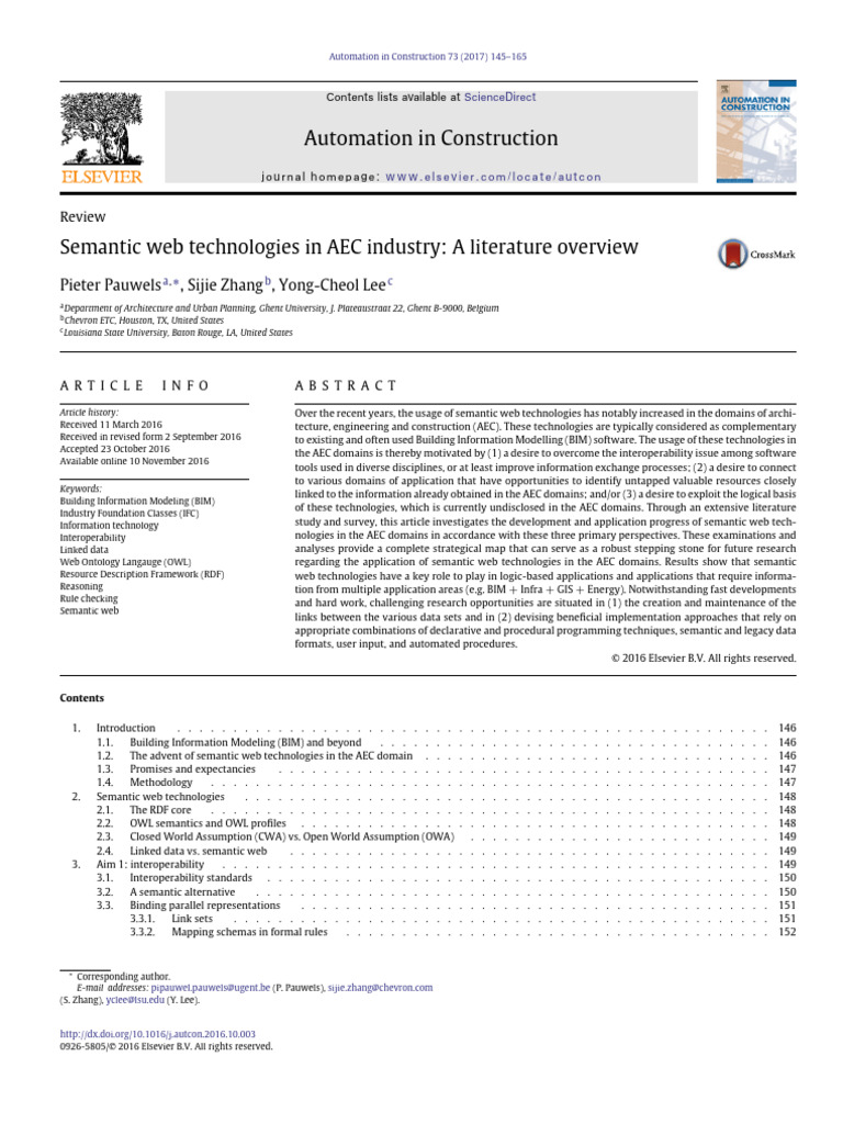 Semantic Web Technologies in AEC Industry | PDF | Semantic Web | Resource Description Framework