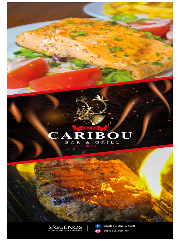Menú Variado de Caribou Bar & Grill | PDF | Hamburguesas | ensalada