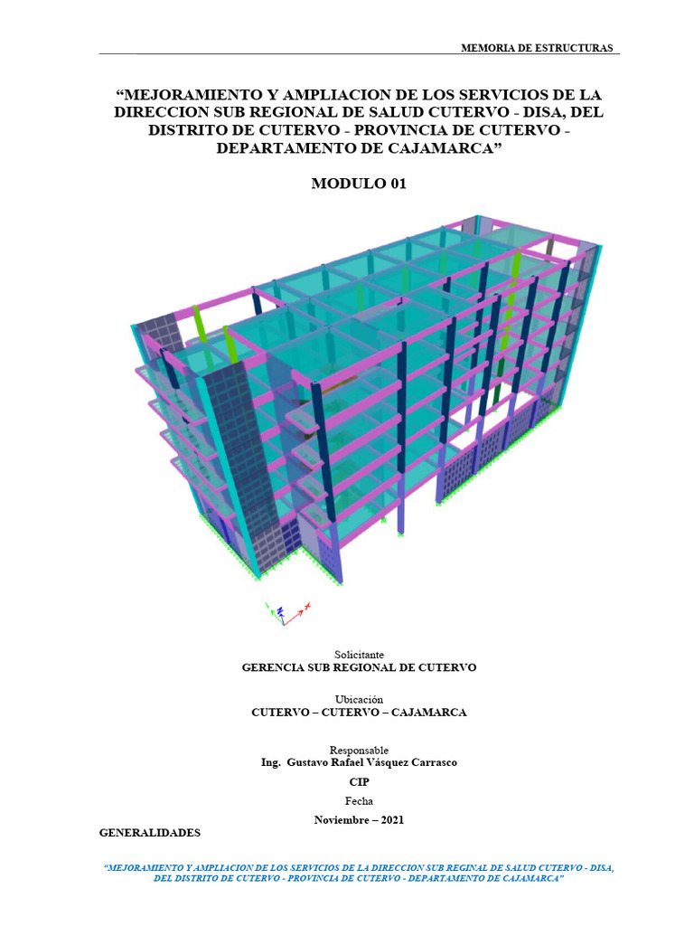 Memoria de Cálculo Módulo 01 | PDF | Metrología | Mecánica