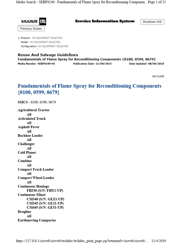 Fundamentals of Flame Spray For Reconditioning Components | PDF | Materials | Physical Sciences