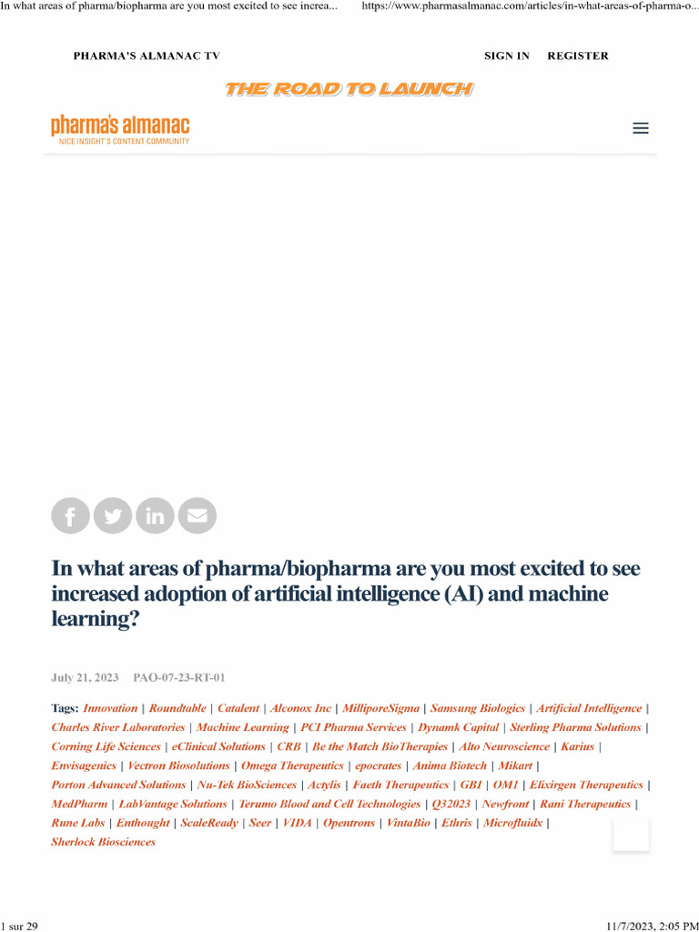 In What Areas of Pharma Biopharma Are You Most Excited to See Increased ...