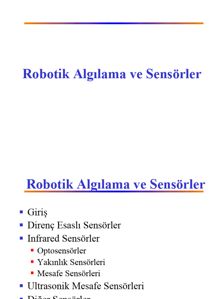Ders 13 Sensör | PDF