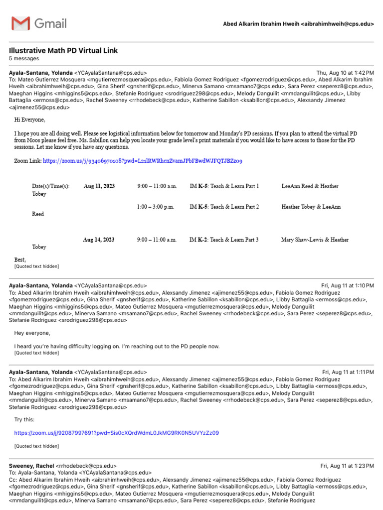 Admin Email Illustrative Math Training | PDF | Sports & Recreation | Wellness