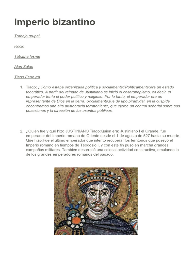 Imperio Bizantino | PDF | imperio Bizantino | imperio Romano