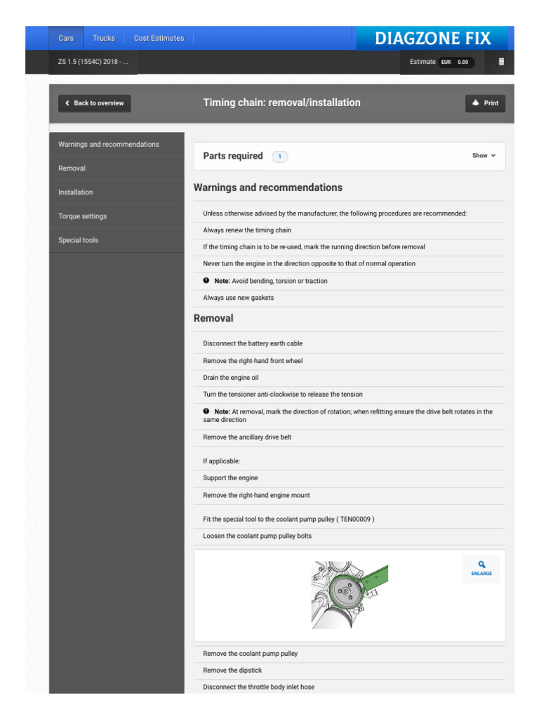 MG zs timing | PDF | Motor Vehicle | Vehicles