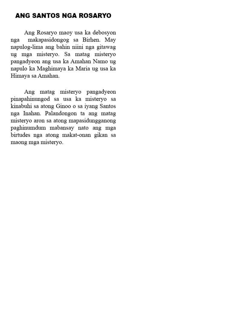 Guide Sa Rosaryo | PDF