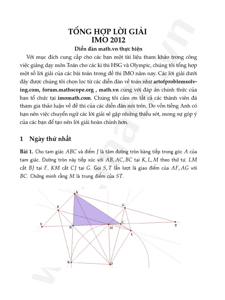Loi Giai Imo 2012 | PDF
