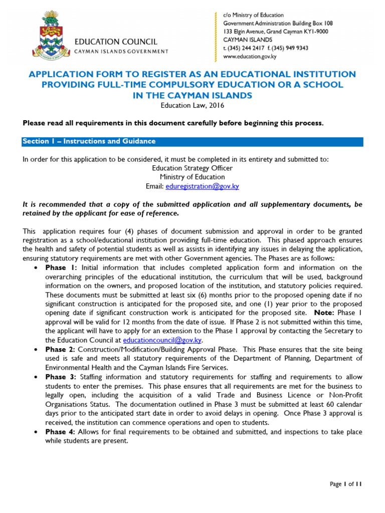 Application For Registration Full Time School 2020 | PDF | Identity Document | Insurance