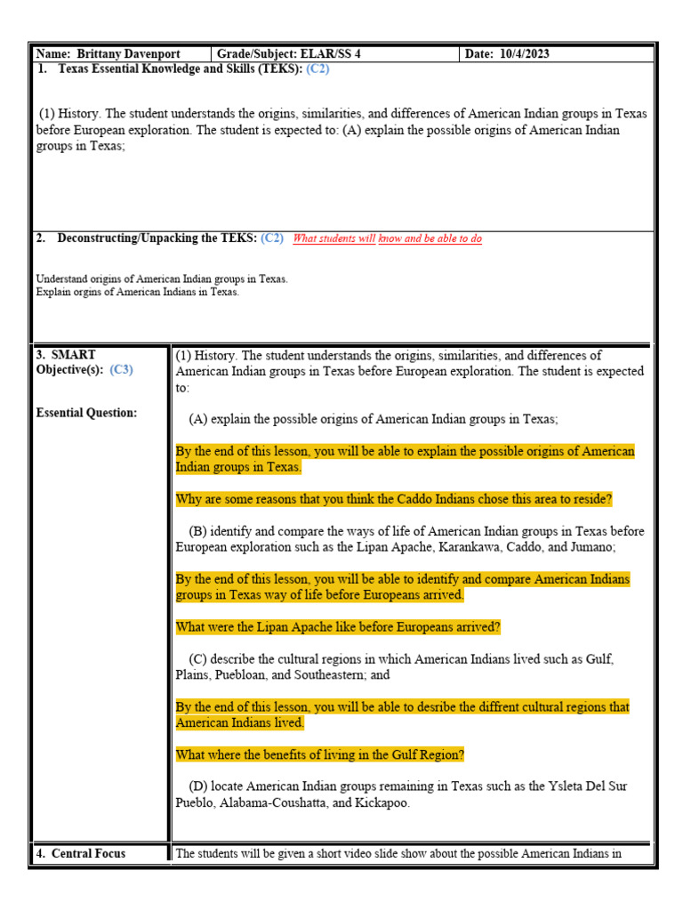 Edtpa Lesson Plan Guide LPG | PDF | Learning | Reading Comprehension
