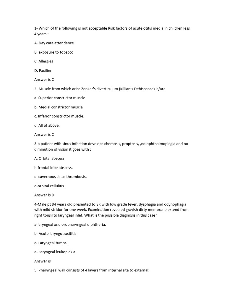 ENT exam ناقص | PDF | Larynx | Otorhinolaryngology